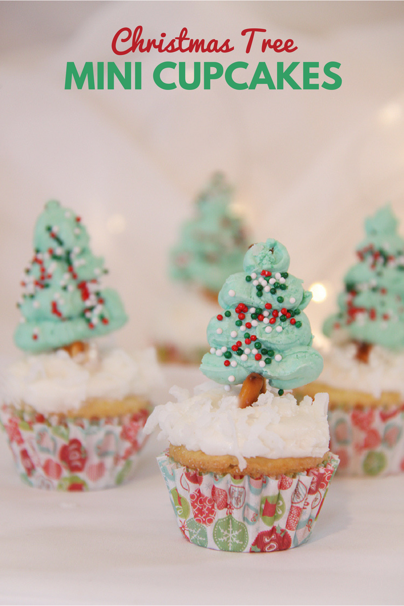 Christmas Tree Mini Cupcakes - Gather Lemons