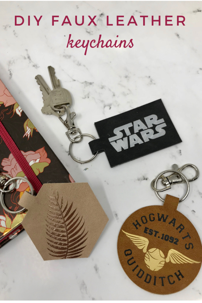 DIY Fau Leather Keychains Using The Cricut Maker